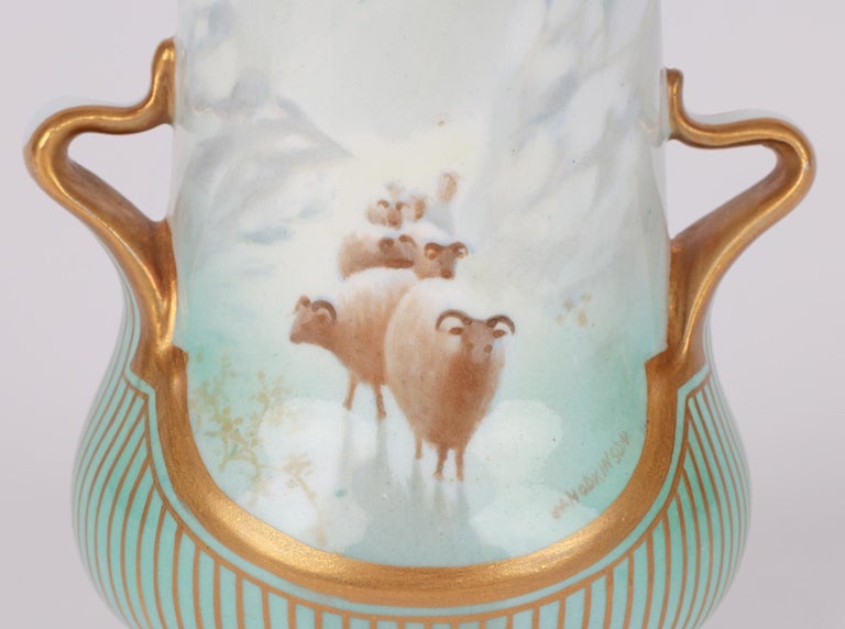 William Hodkinson Doulton Burslem Hyperion Ware Painted Vase at 1stDibs