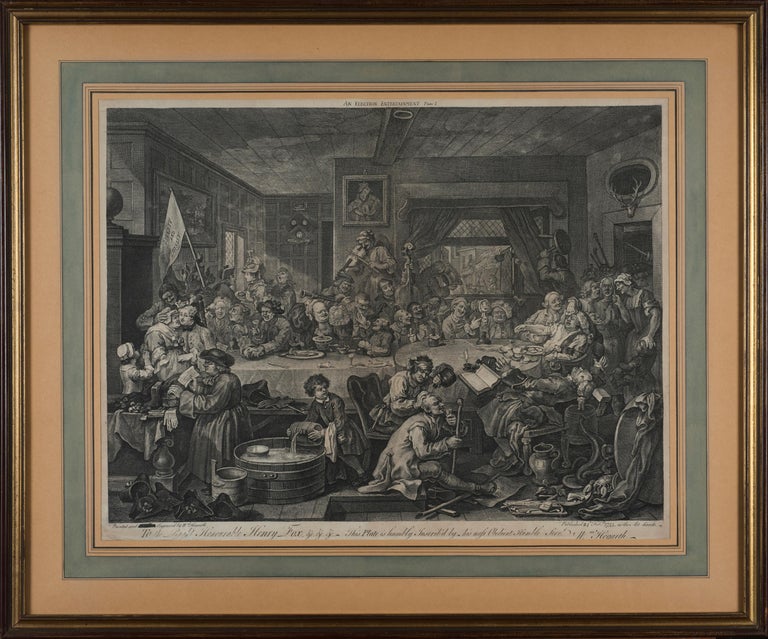 William Hogarth - An Election Entertainment - Original Etching by ...