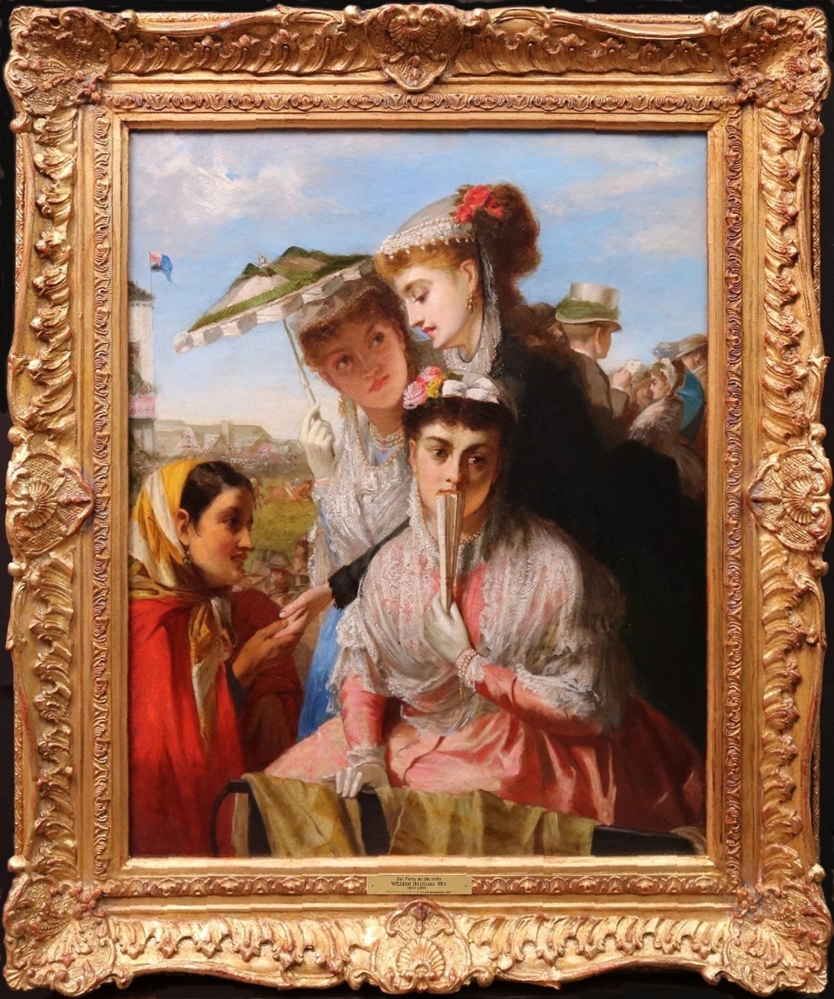 William Holyoake - Our Party at the Oaks - 19th Century Exhibition Oil ...