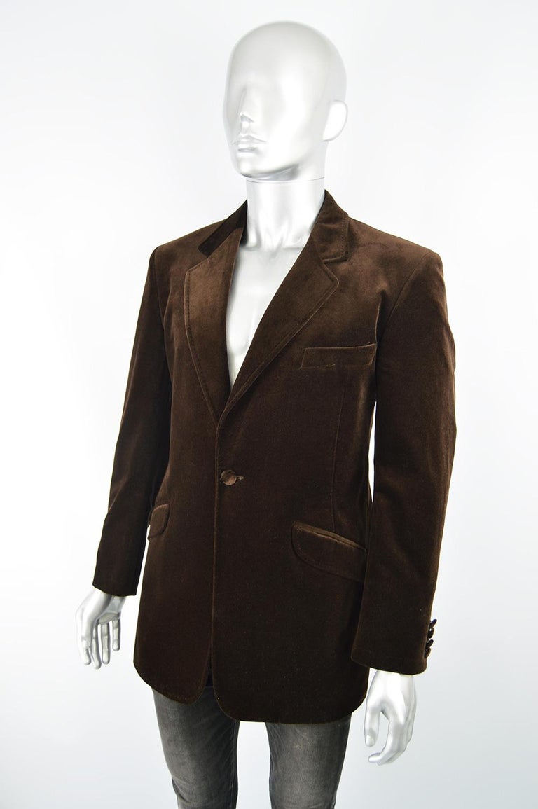 William Hunt of Savile Row Unworn Mens Brown Velvet Dinner Evening ...