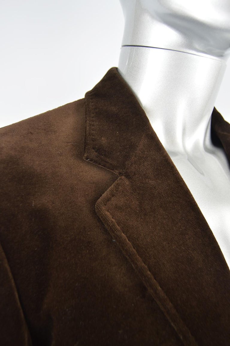 William Hunt of Savile Row Unworn Mens Brown Velvet Dinner Evening ...