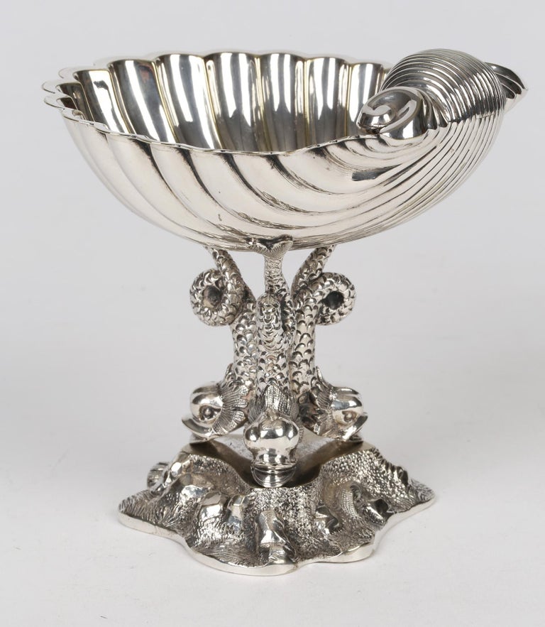 William Hutton Aesthetic Movement Silver Plated Clam Shell Bon-Bon Dish ...