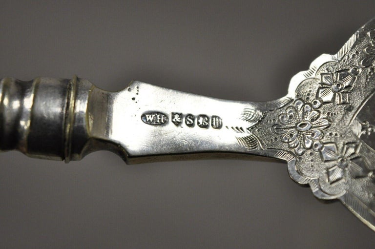 William Hutton and Sons English Victorian Silver Plated Fish Service ...