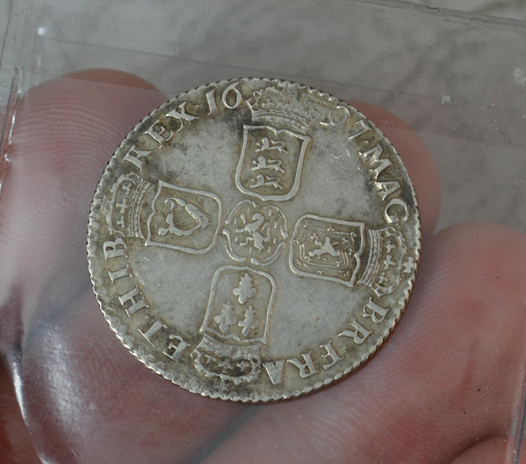 William III 1697 Original Shilling Coin Very Fine Plus Toned at 1stDibs ...