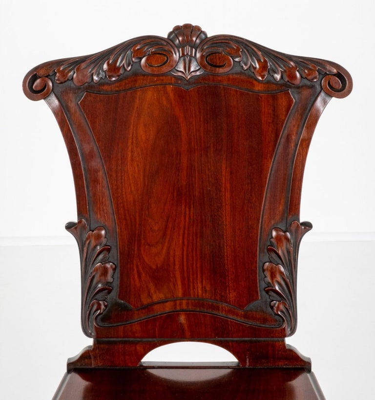 William iv Antique Hall Chairs Set 3, 19th Century For Sale at 1stDibs