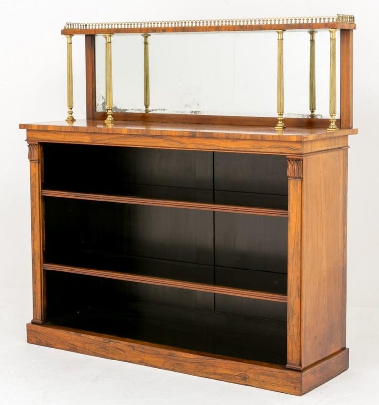 William IV Bookcase in Rosewood Open Front 19th Century Antique For ...