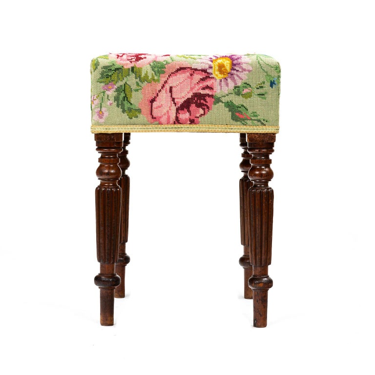 William IV Gillows Mahogany Stool at 1stDibs