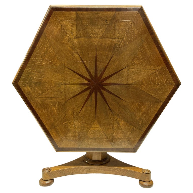 William IV Hexagonal Geometric Centre Table For Sale at 1stDibs