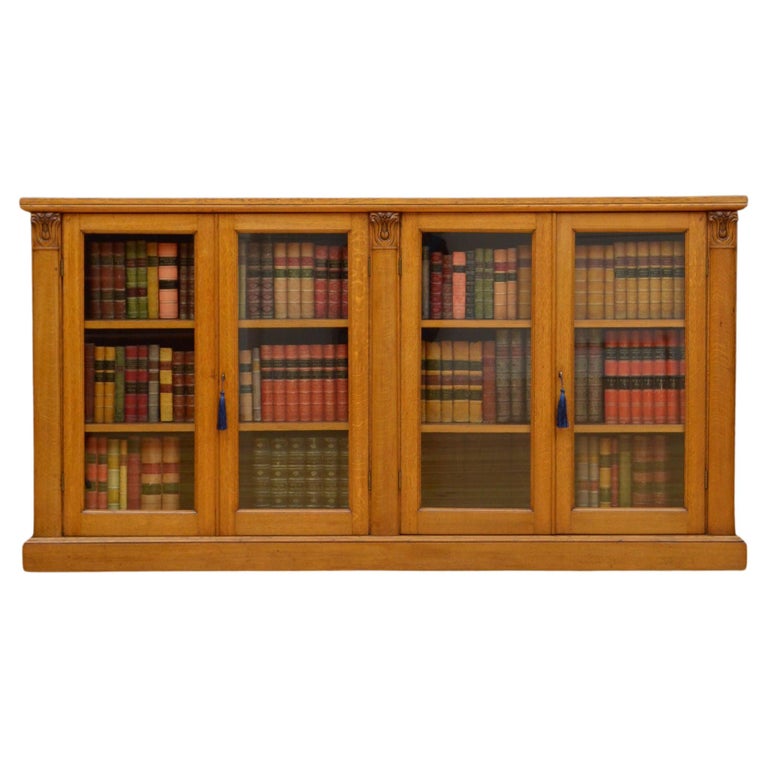 William IV Low Oak Bookcase at 1stDibs