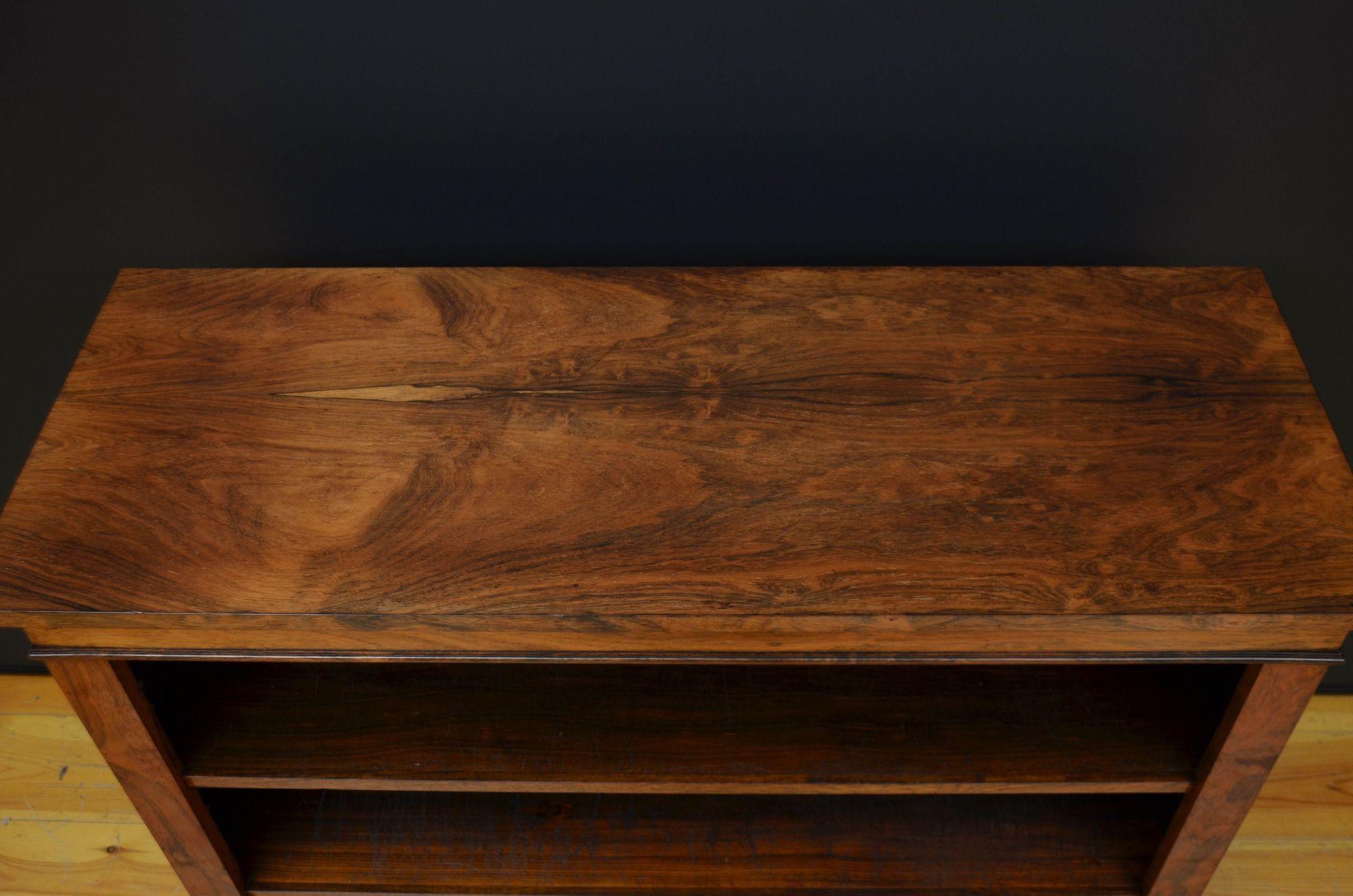 William IV Low Open Bookcase in Rosewood For Sale at 1stDibs