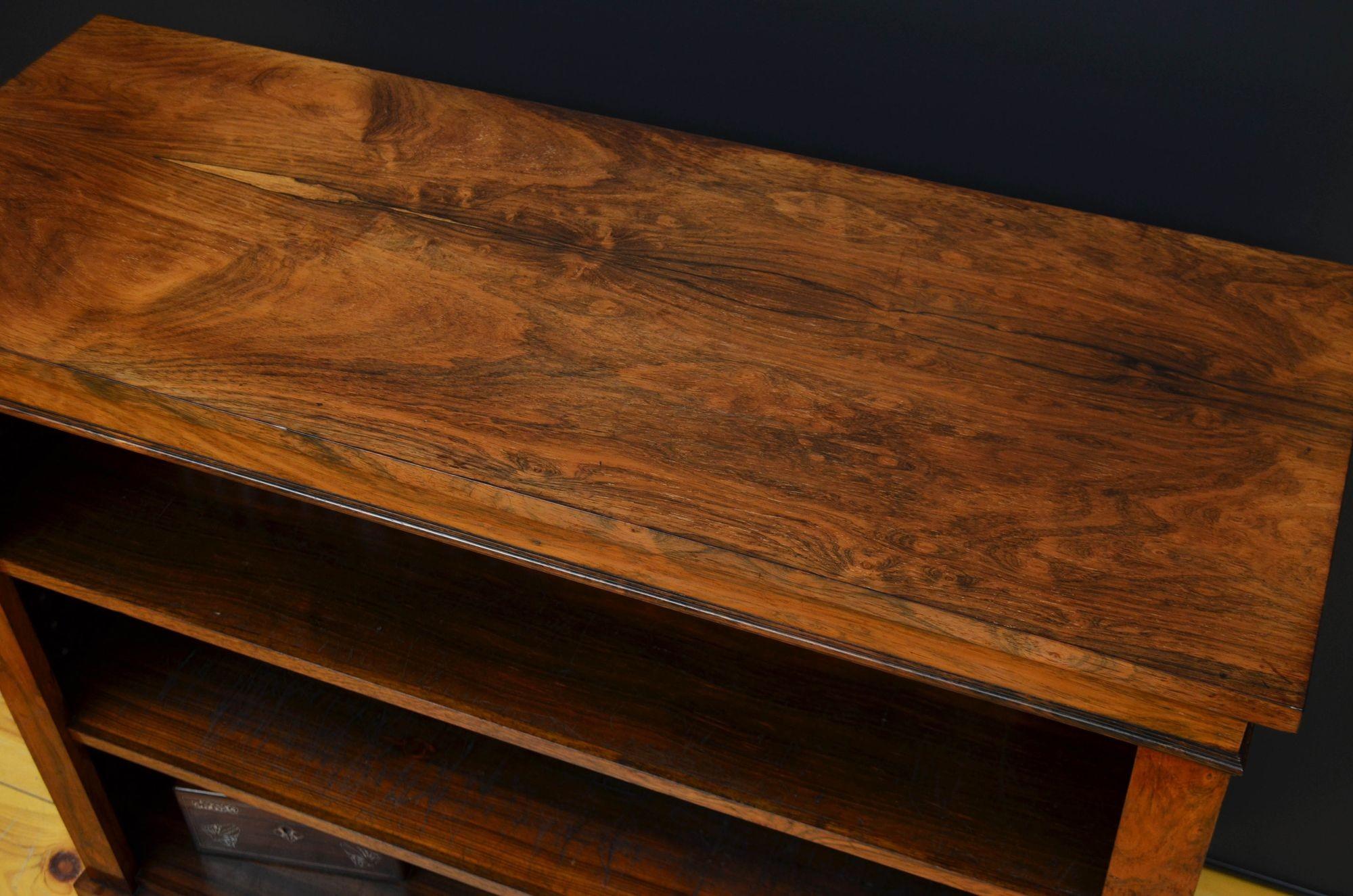 William IV Low Open Bookcase in Rosewood For Sale at 1stDibs