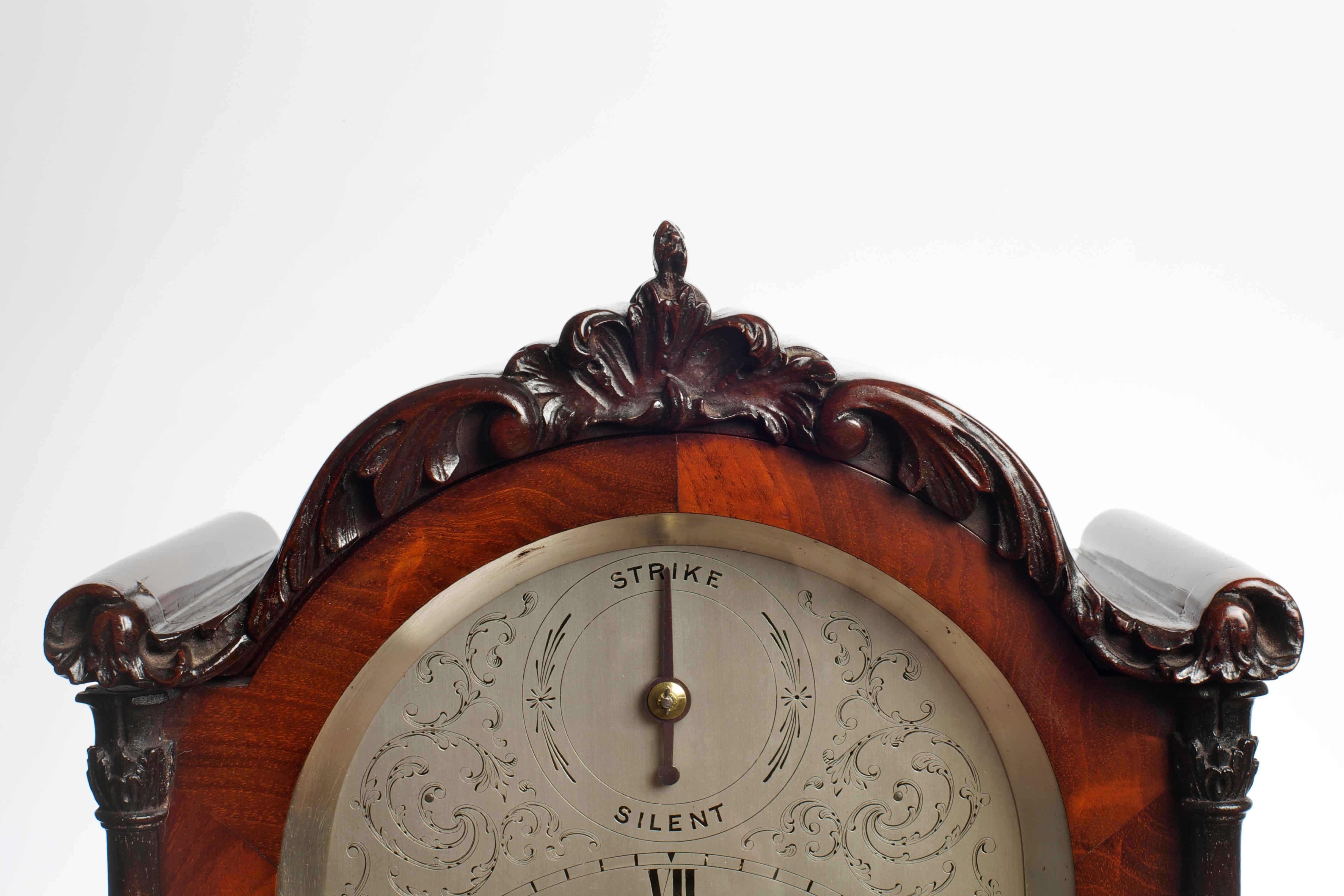 William IV Mahogany Bracket Clock by Daniel Ross, Exeter For Sale at ...