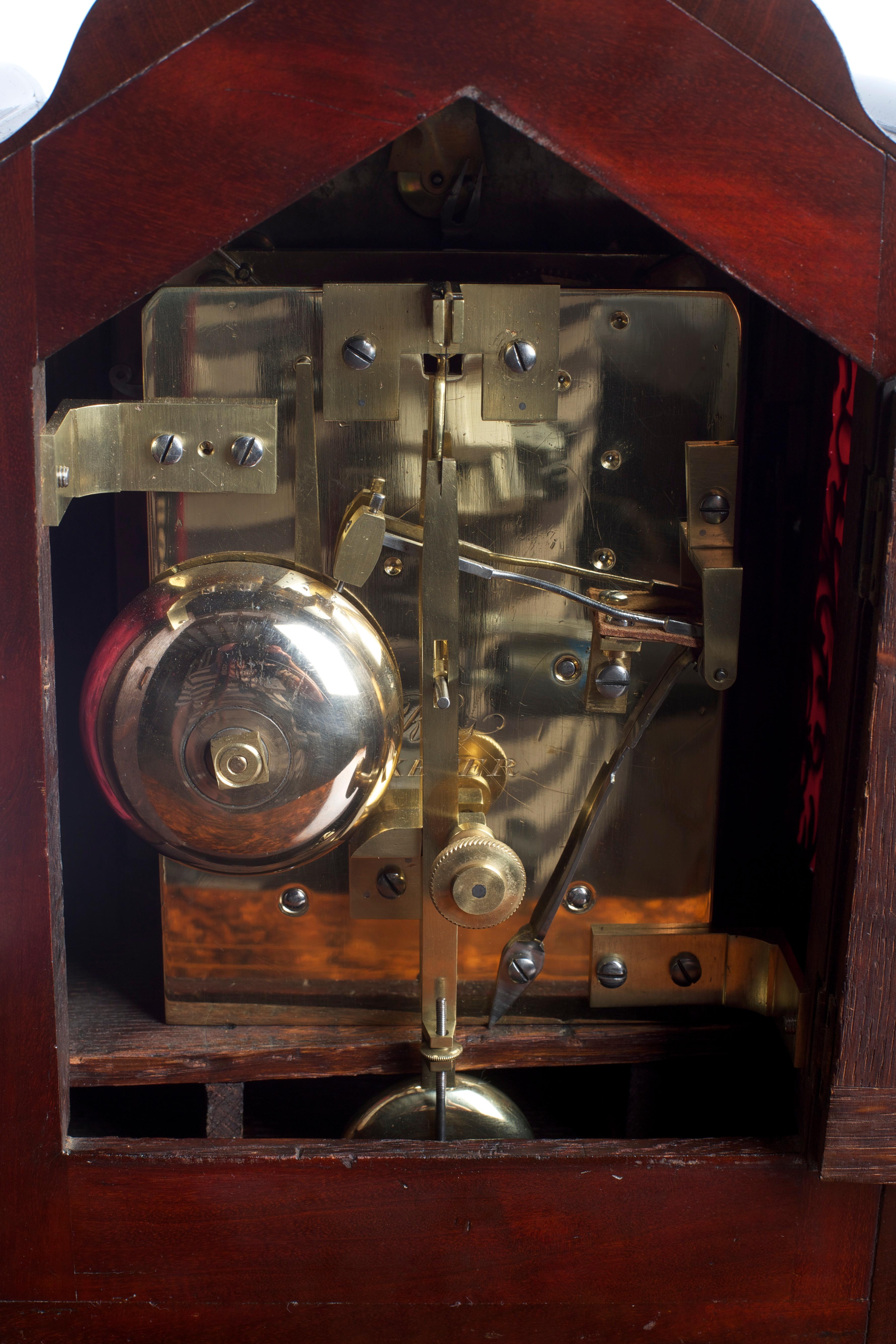 William IV Mahogany Bracket Clock by Daniel Ross, Exeter For Sale at ...