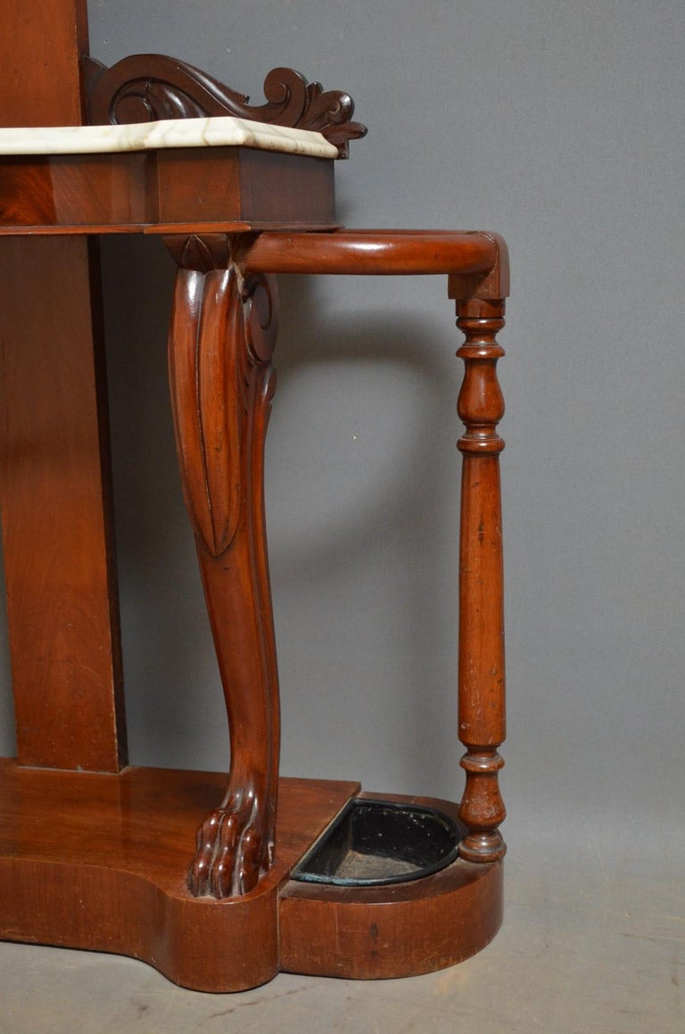 William IV or Early Victorian Mahogany Hall Tree at 1stDibs