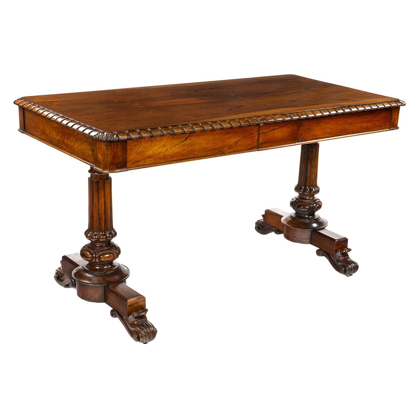 William IV Rosewood Small Library Table For Sale at 1stDibs