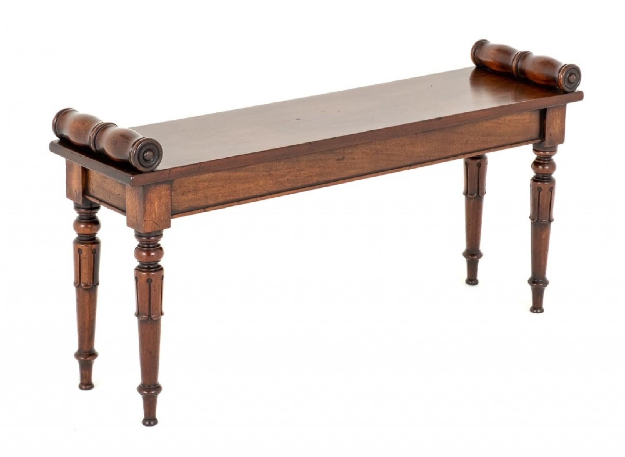 William IV Stool Window Seat Mahogany, 18th Century at 1stDibs