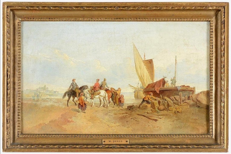William Jones - Disembarking - Fine Mid 19th Century Victorian Coastal ...