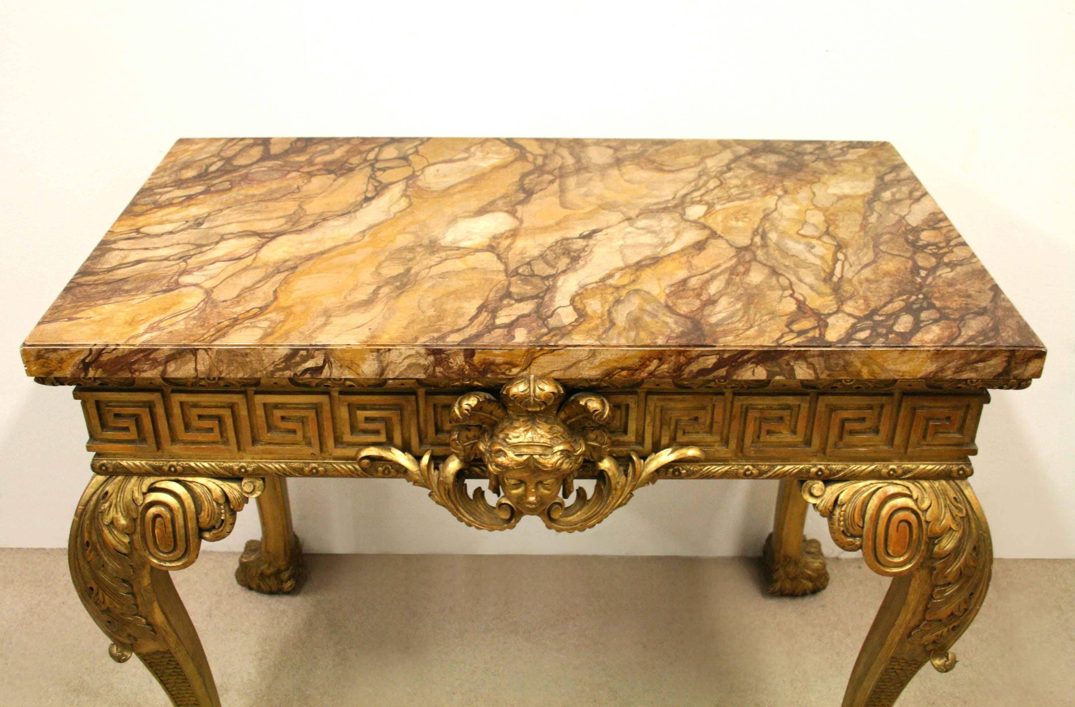 William Kent Style Gilded Hall Table, circa 1870 For Sale at 1stDibs