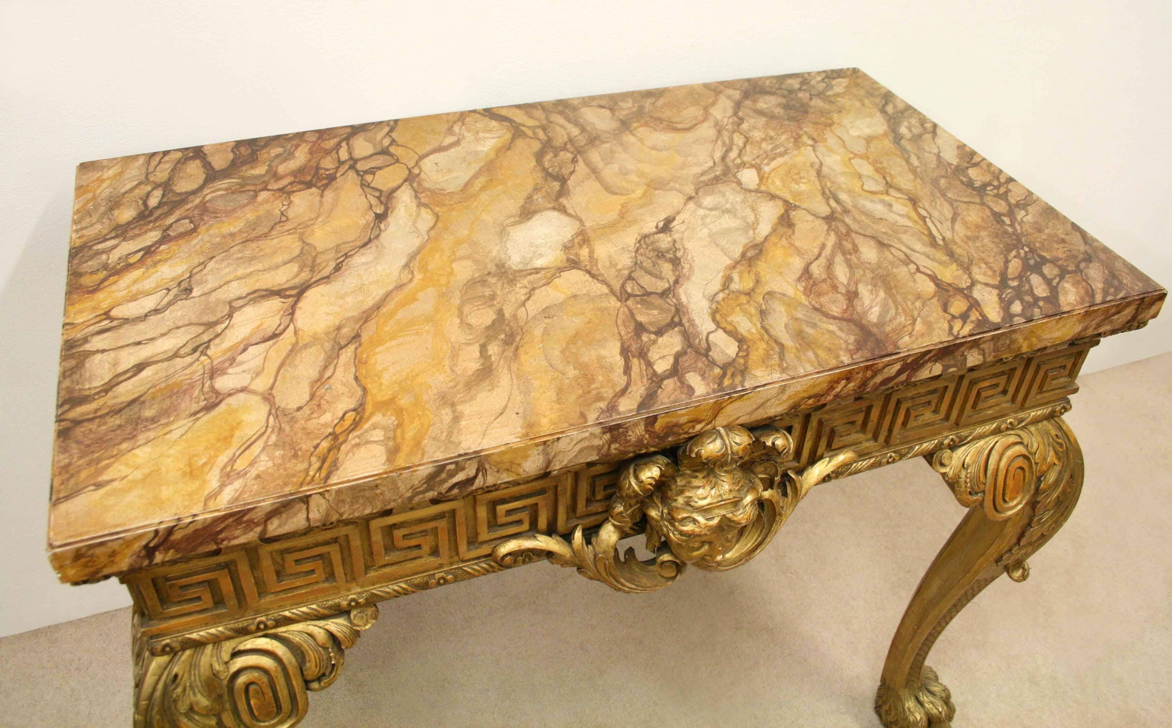 William Kent Style Gilded Hall Table, circa 1870 For Sale at 1stDibs