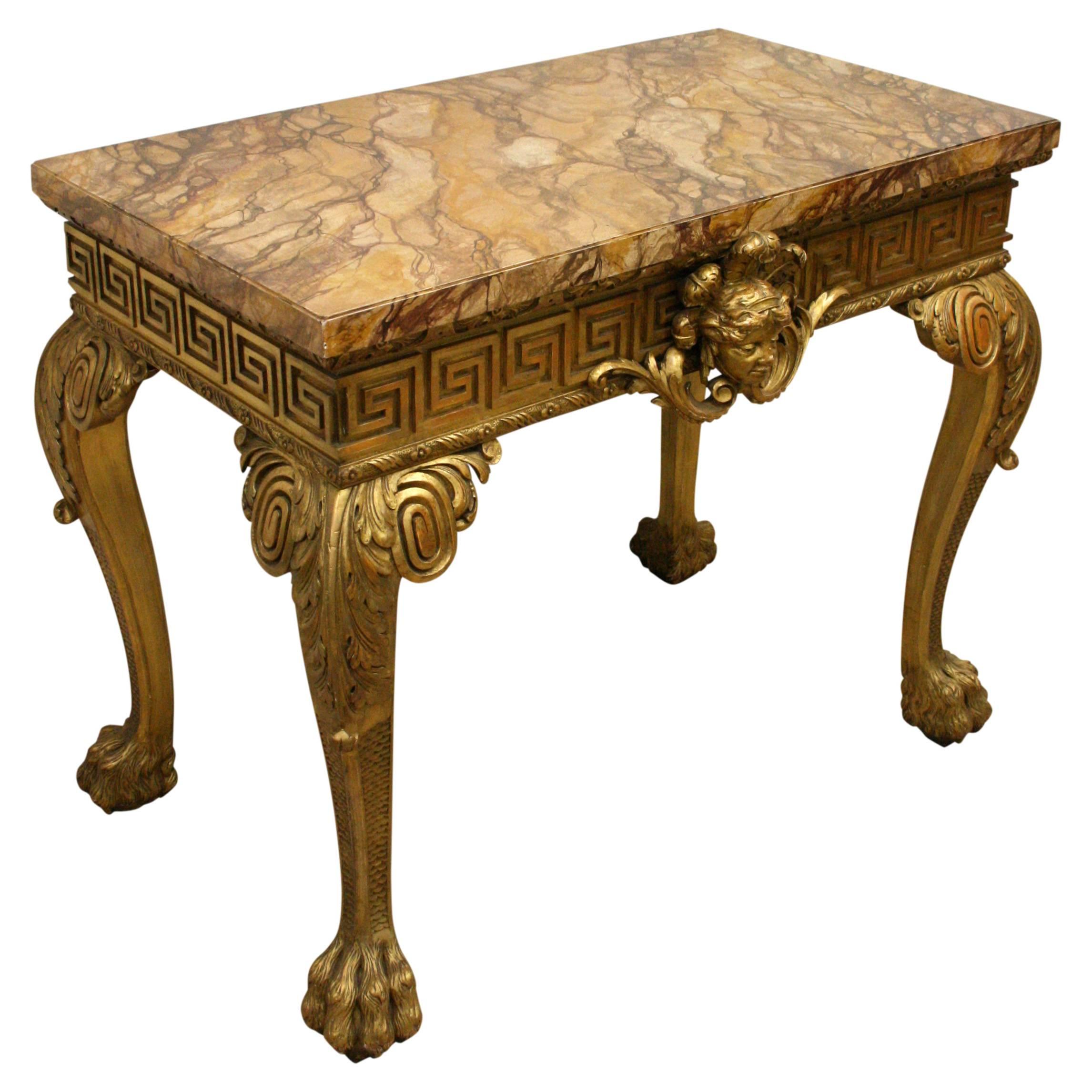 William Kent Style Gilded Hall Table, circa 1870 For Sale at 1stDibs