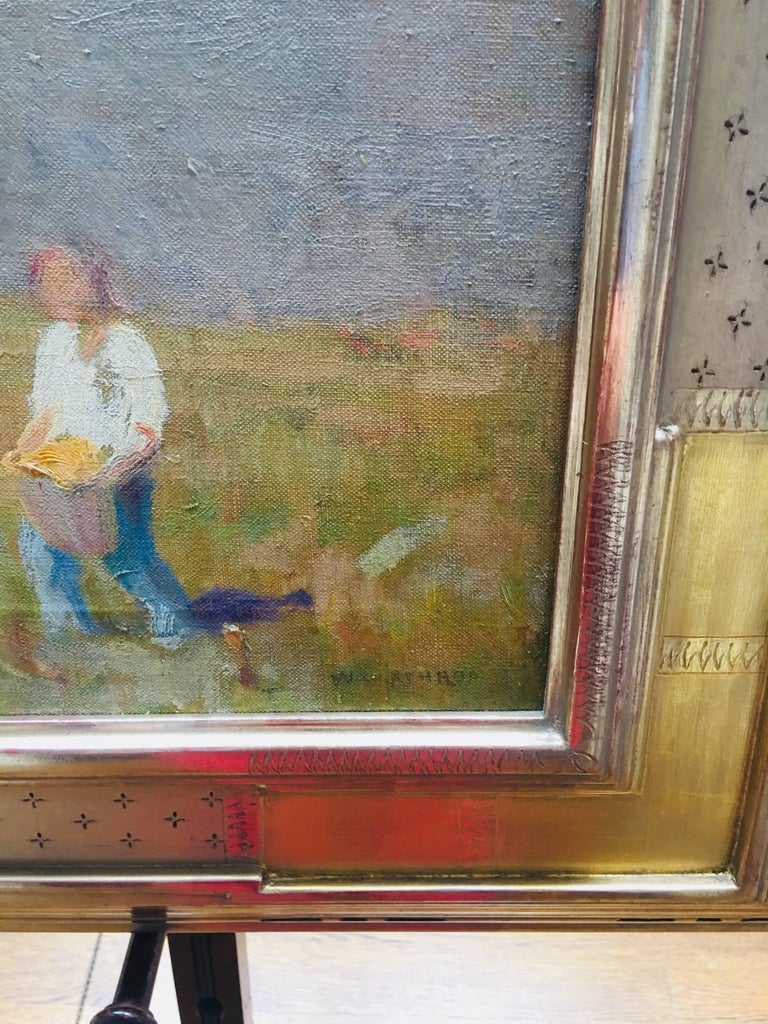 William Langson Lathrop - A Distant Shower For Sale at 1stDibs