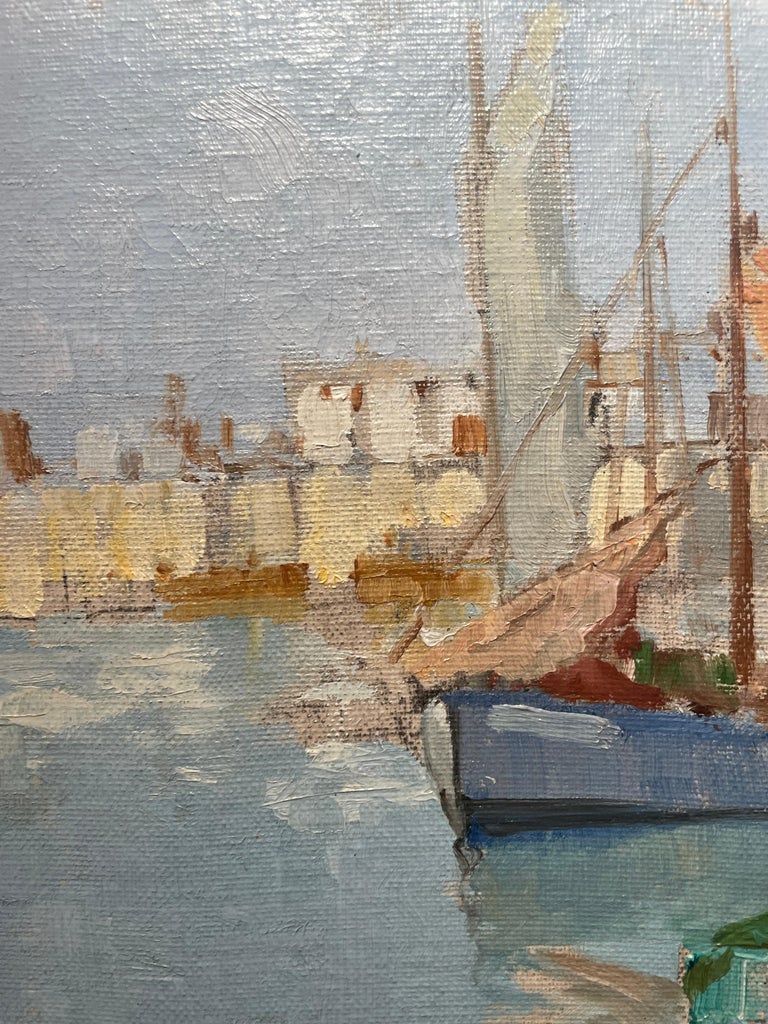 William Lee Hankey - 'Boats in the Harbour' 20th Century Figurative ...