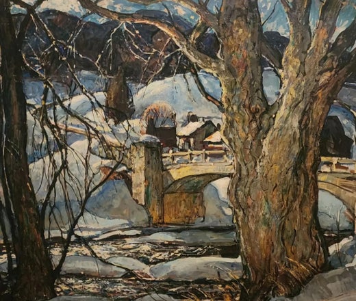 William Lester Stevens - Winter Landscape with Trees For Sale at ...