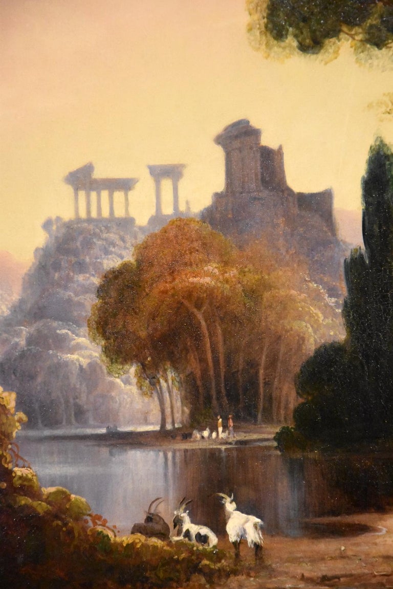 William Linton - “An Arcadian Landscape” Oil Painting In the Manner of ...