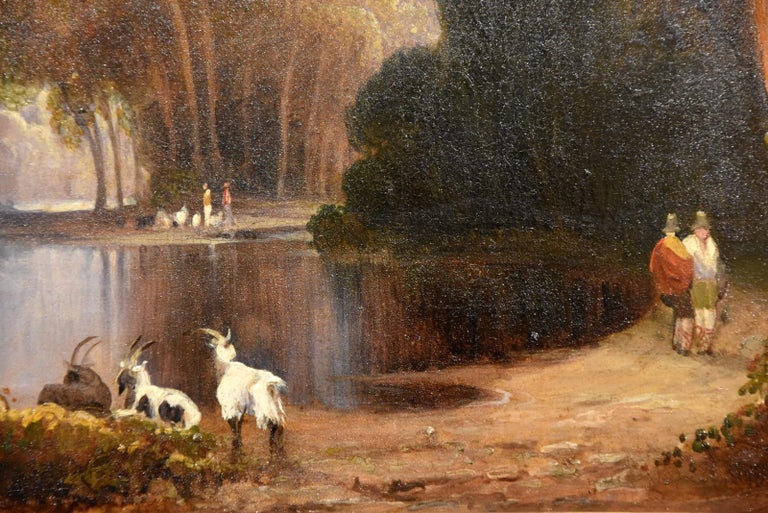 William Linton - “An Arcadian Landscape” Oil Painting In the Manner of ...