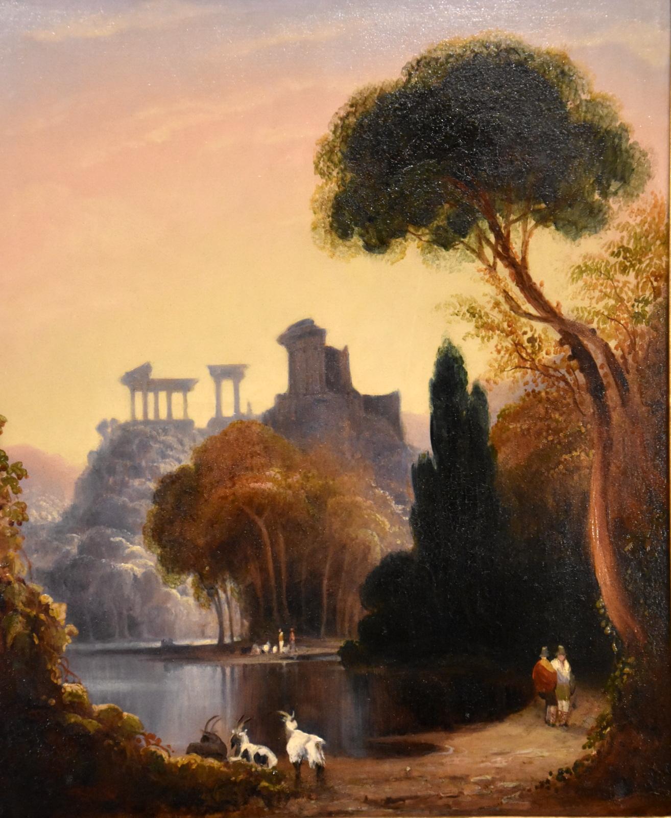 William Linton - “An Arcadian Landscape” Oil Painting In the Manner of ...