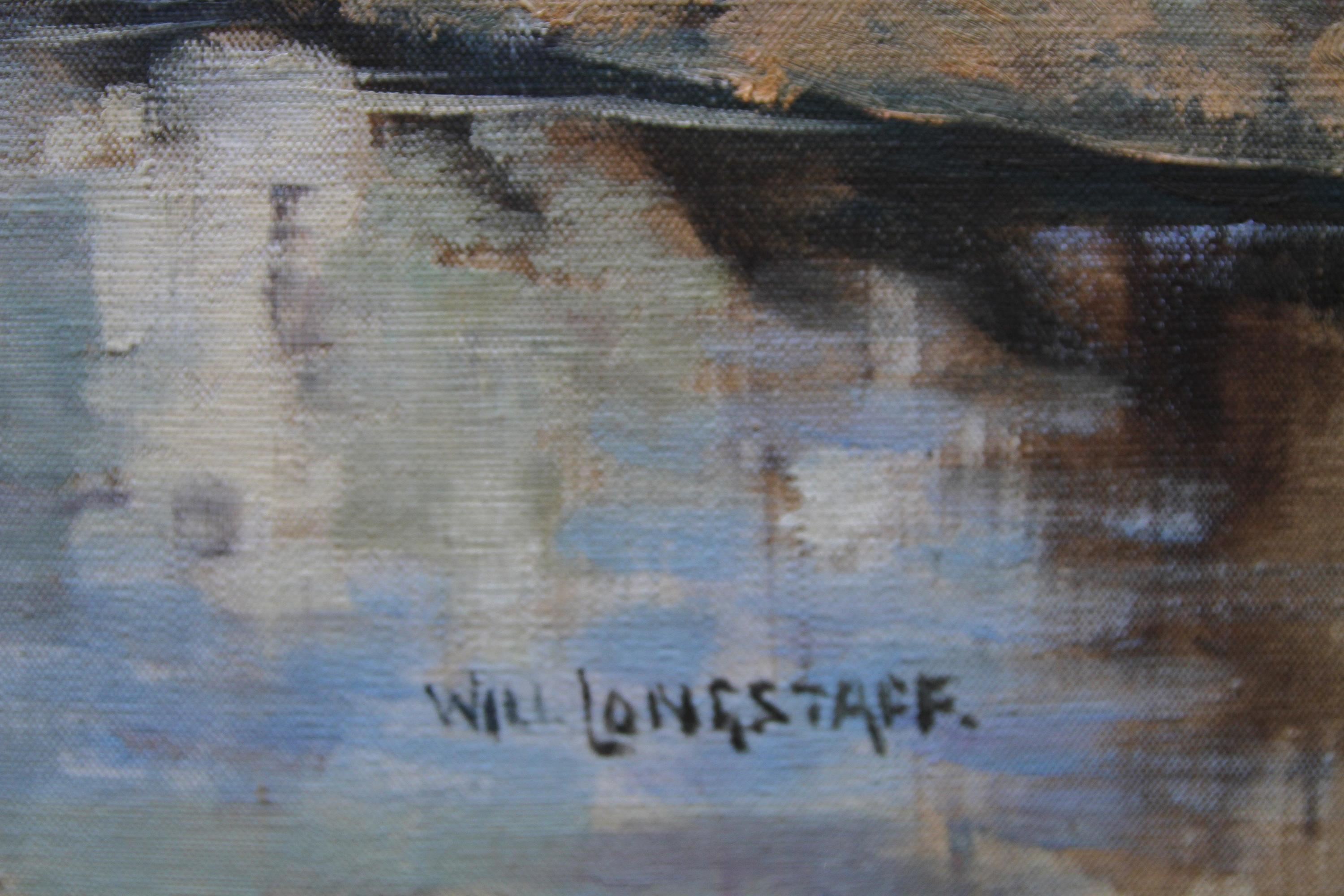 William Longstaff - Arundel Castle and Cathedral from River Arun ...