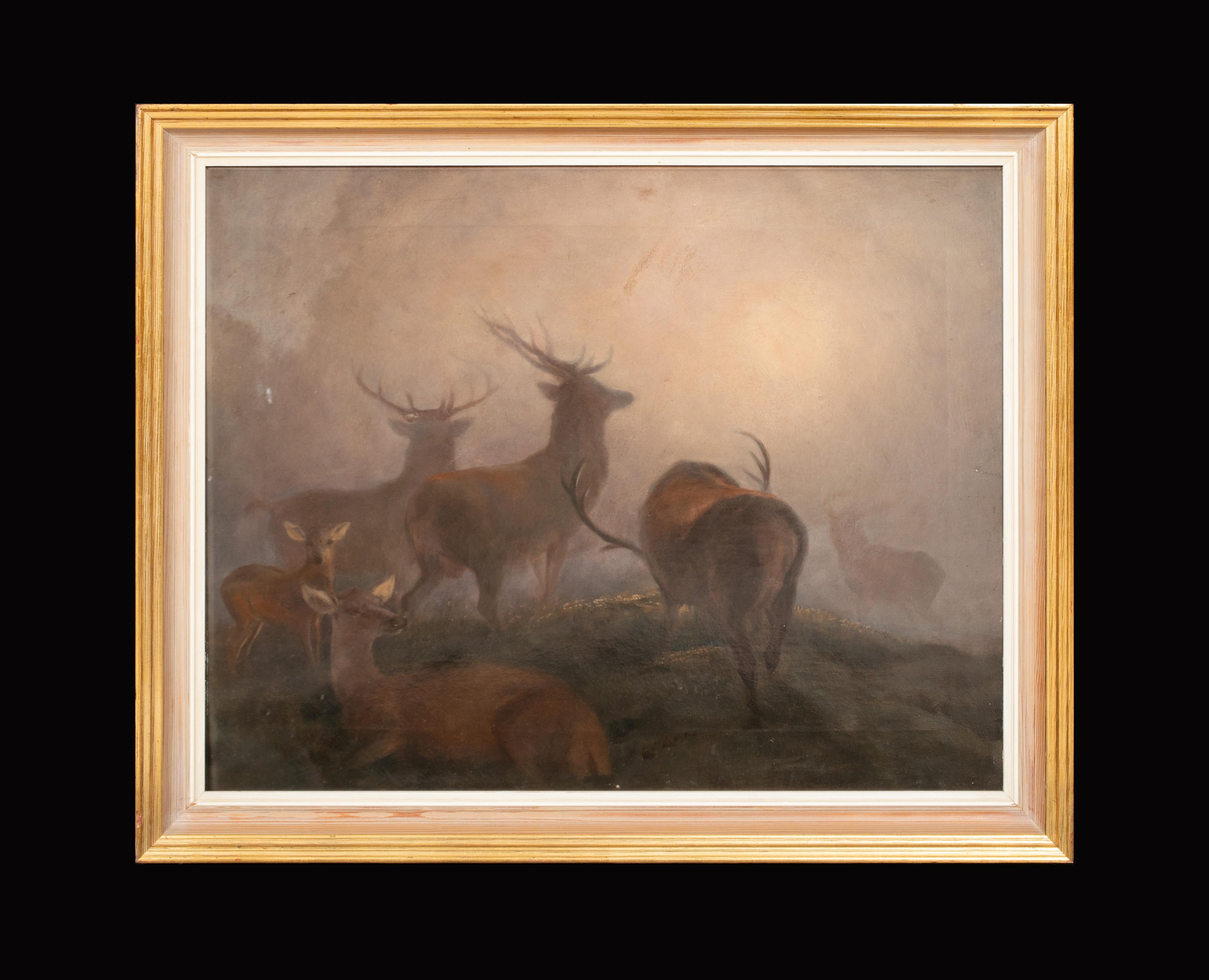 William Luker Sr. - Stags In The Morning Mists, 19th Century by WILLIAM ...