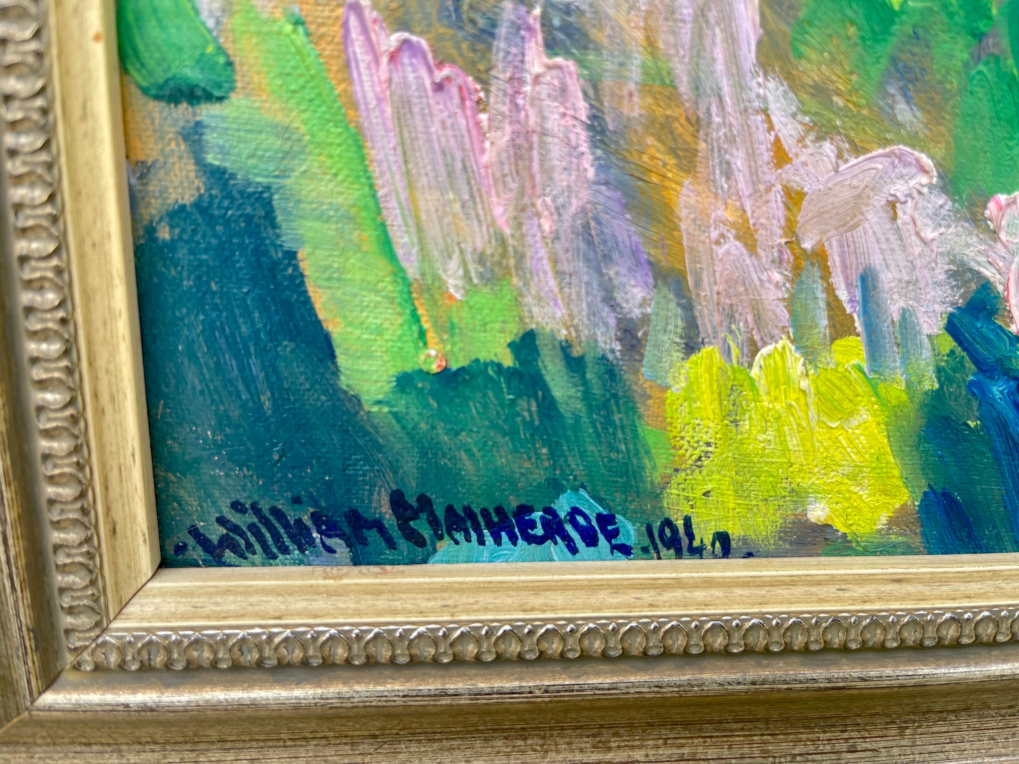 William Malherbe - French Post Impressionist oil - Autumn Landscape ...