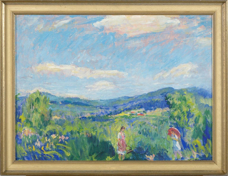 William Malherbe - French Post Impressionist oil - Thetford Hill - New ...