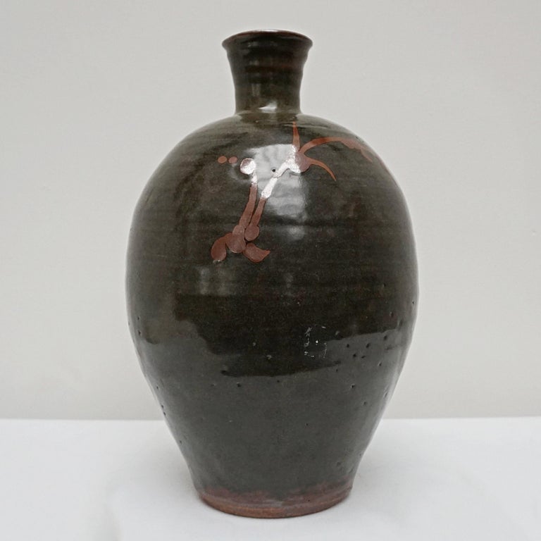 William Marshall Tenmoku Glazed Stoneware Vase Circa 1960 For Sale at ...