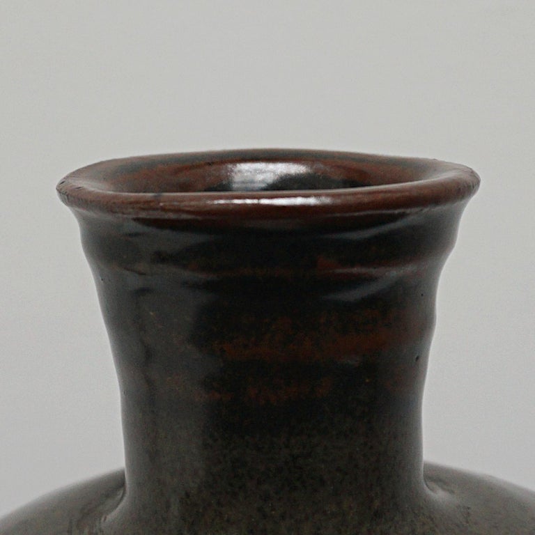 William Marshall Tenmoku Glazed Stoneware Vase Circa 1960 For Sale at ...