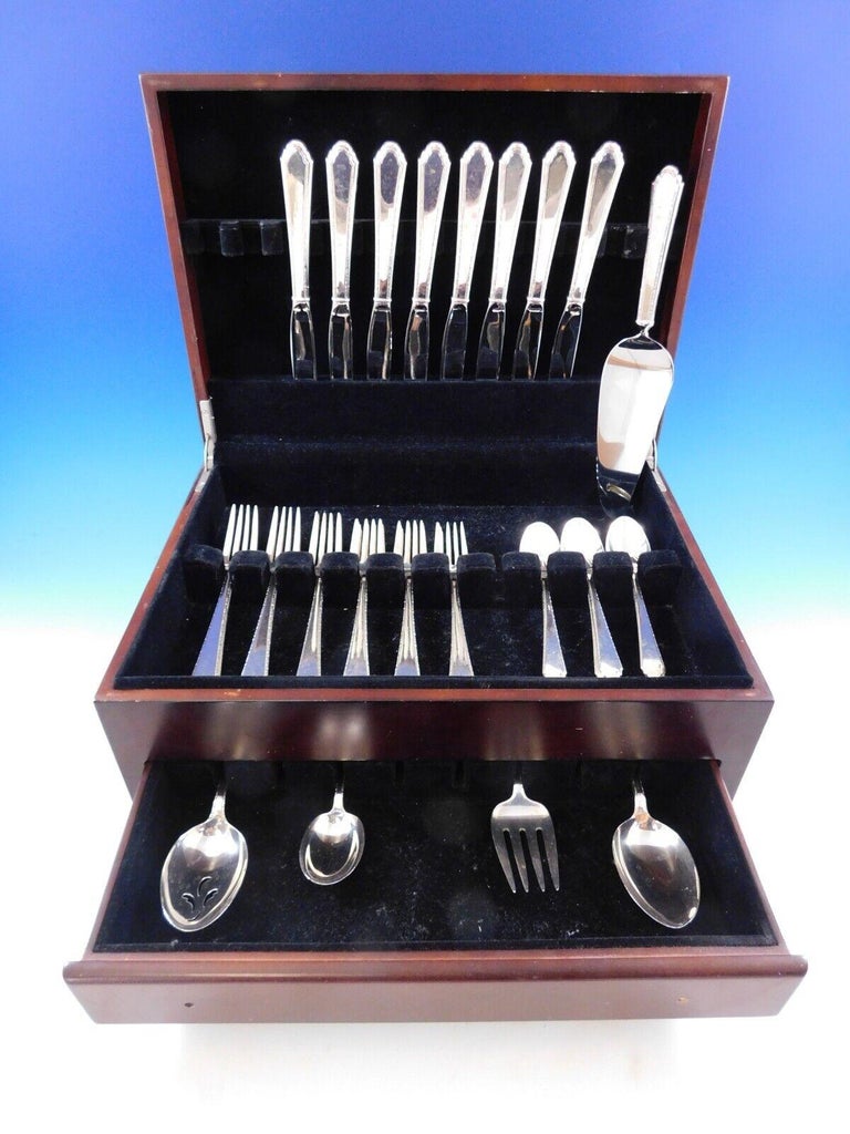William and Mary by Lunt Sterling Silver Flatware Set Place Size ...