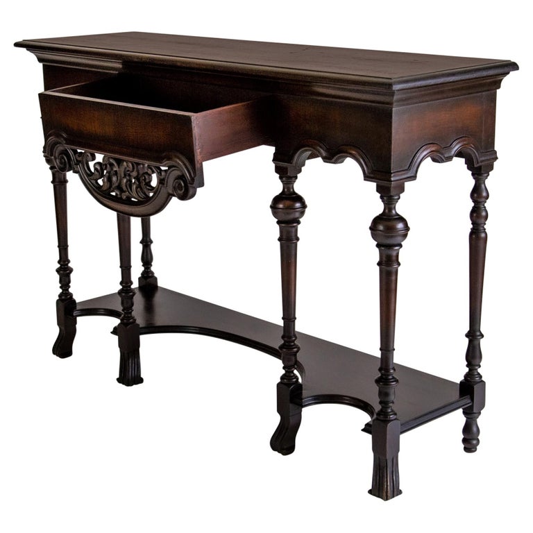 William and Mary Dark Walnut Sideboard Buffet Server by Scholle ...