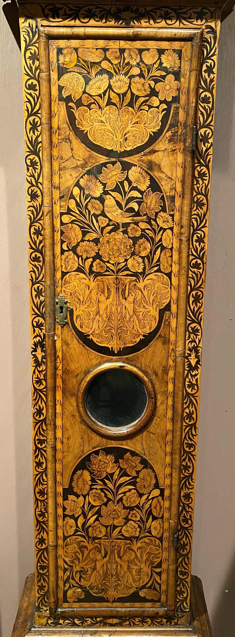 William and Mary Floral Marquetry 8-Day Longcase Clock by LeCount ...