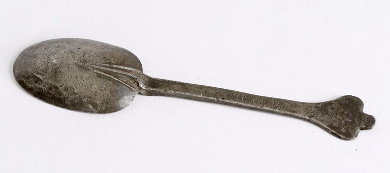 William and Mary Rare Pewter Trefid Spoon with Portraits, Circa 1690 ...