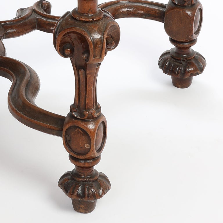 William and Mary Walnut Stool For Sale at 1stDibs