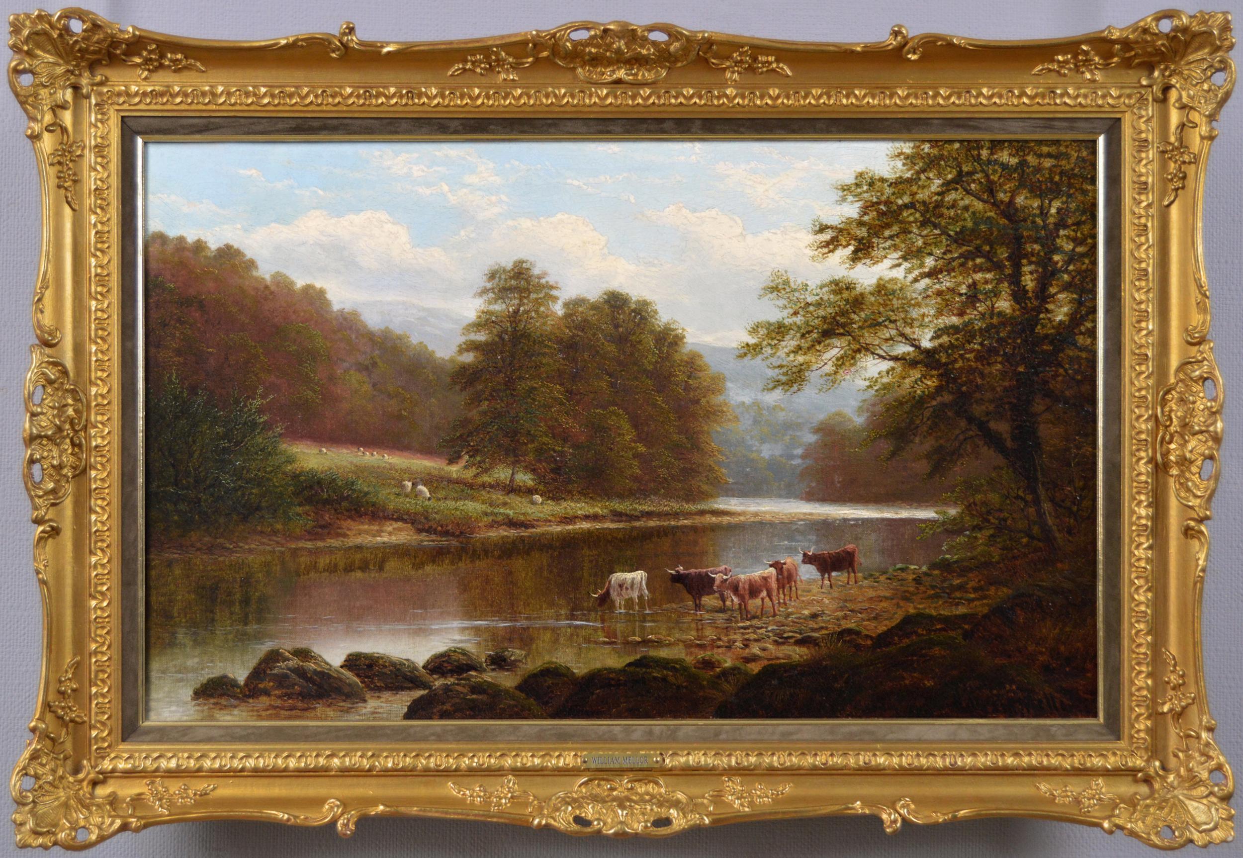 Henry Maidment - 19th Century landscape oil painting of horses and ...