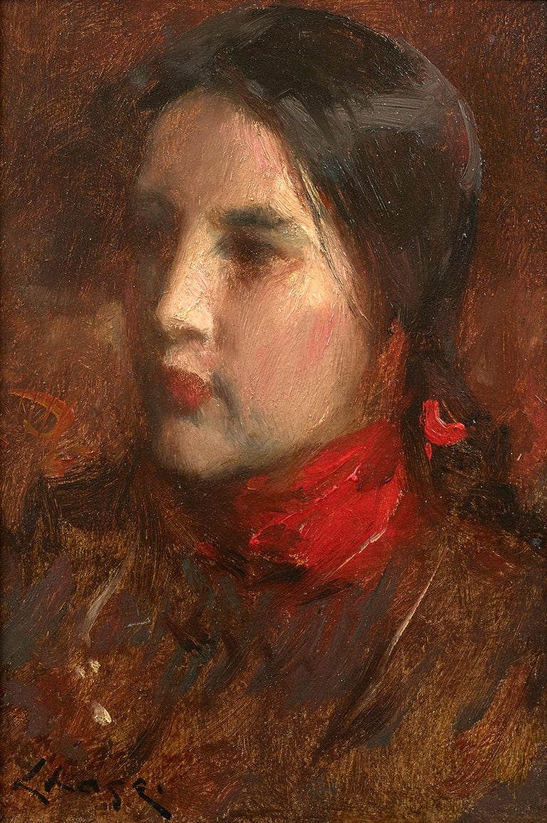 William Merritt Chase - Portrait of Alice Gerson For Sale at 1stDibs