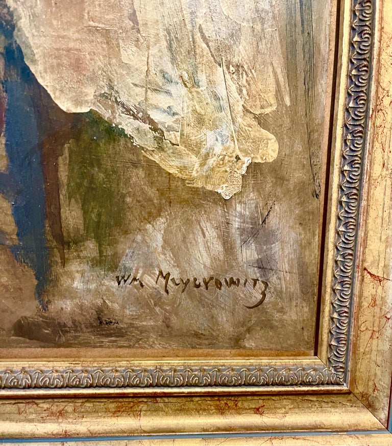 William Meyerowitz - Post Impressionist Oil Painting Seated Girl ...