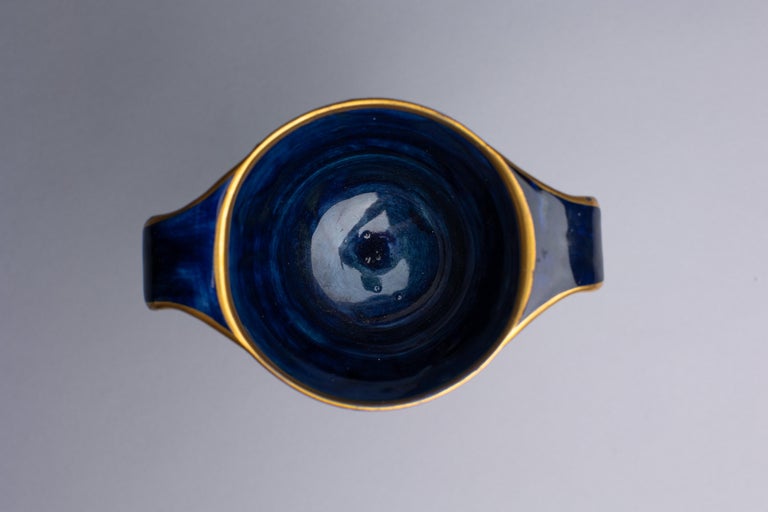 William Moorcroft Green and Gold Florian Ware Goblet For Sale at 1stDibs