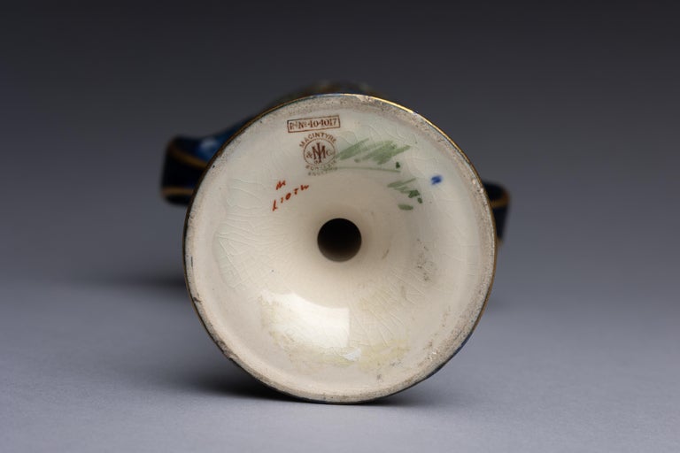 William Moorcroft Green and Gold Florian Ware Goblet For Sale at 1stDibs