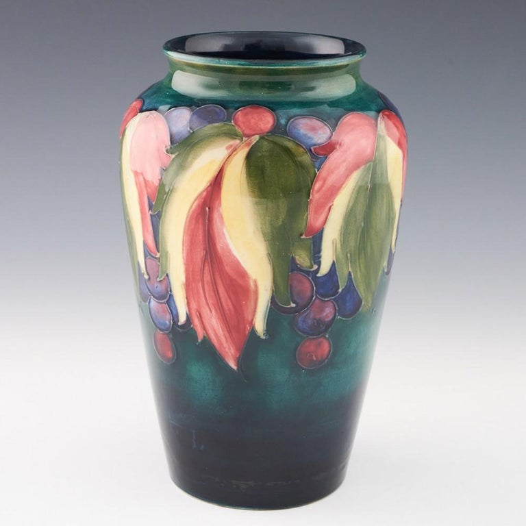 William Moorcroft Leaf and Berry Vase, c1935 For Sale at 1stDibs