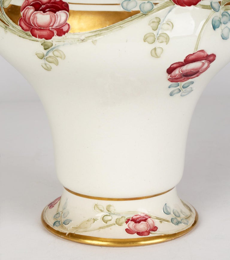 William Moorcroft MacIntyre Art Nouveau Tube Lined Rose Pattern Vase ...