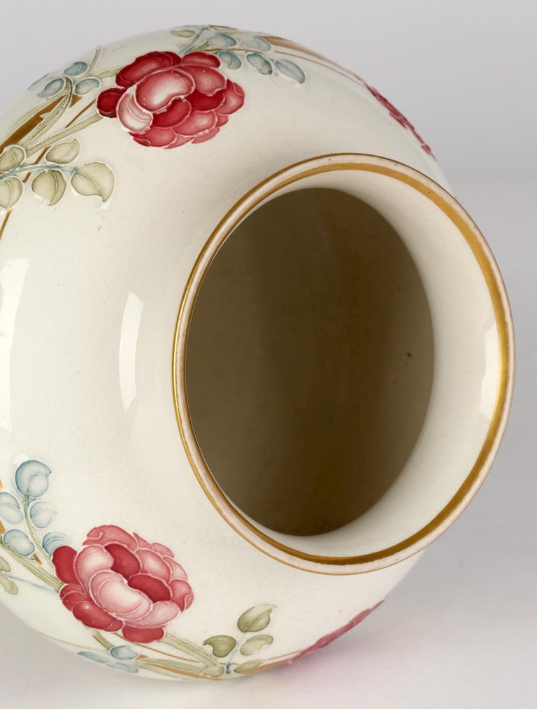 William Moorcroft MacIntyre Art Nouveau Tube Lined Rose Pattern Vase ...