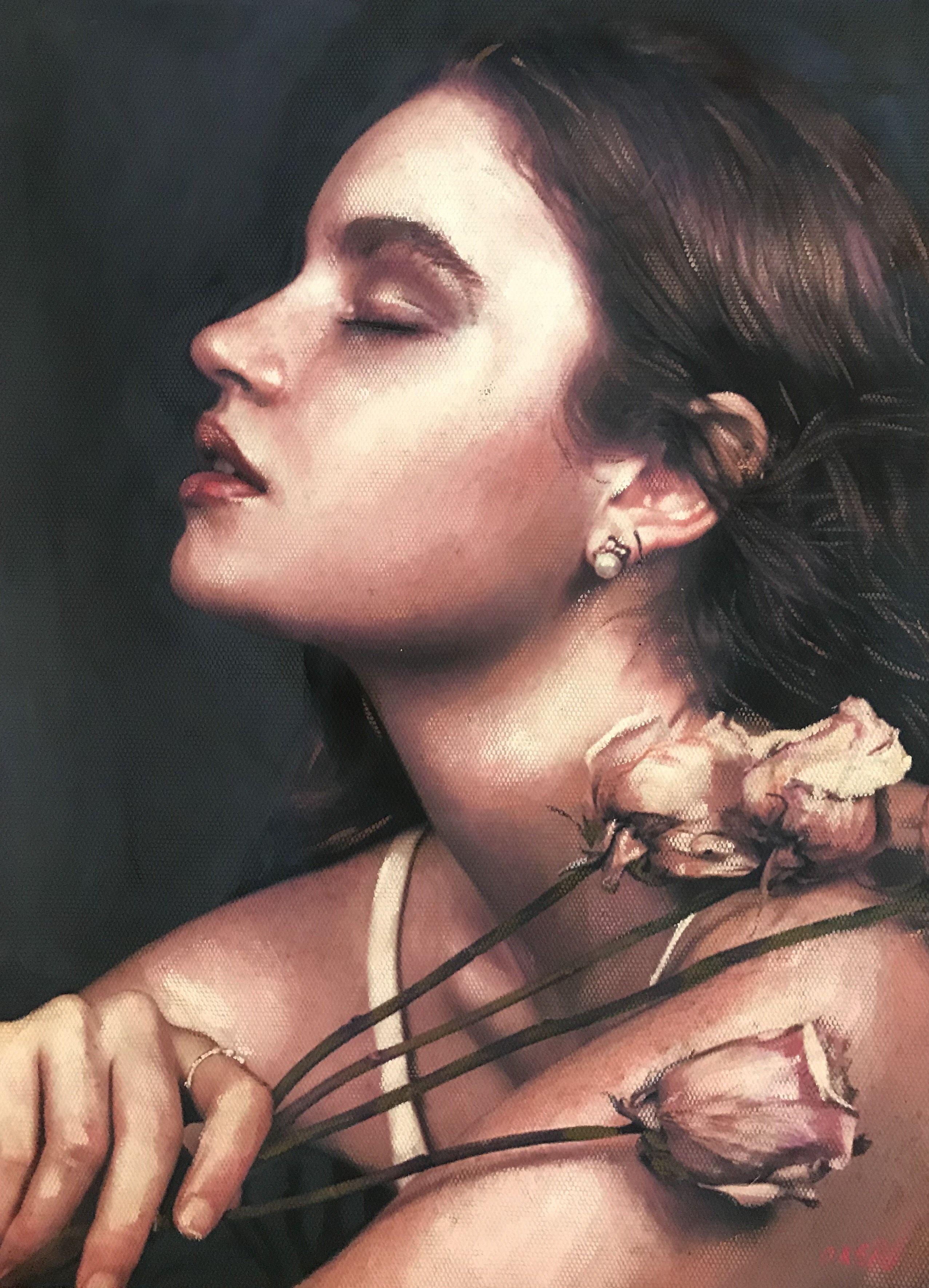 William Oxer F.R.S.A. - Her Heart Calls To You, Painting, Acrylic on ...